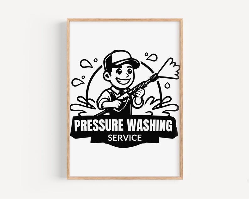 Pressure Washing Business Logo Customize Template, Canva Template ...