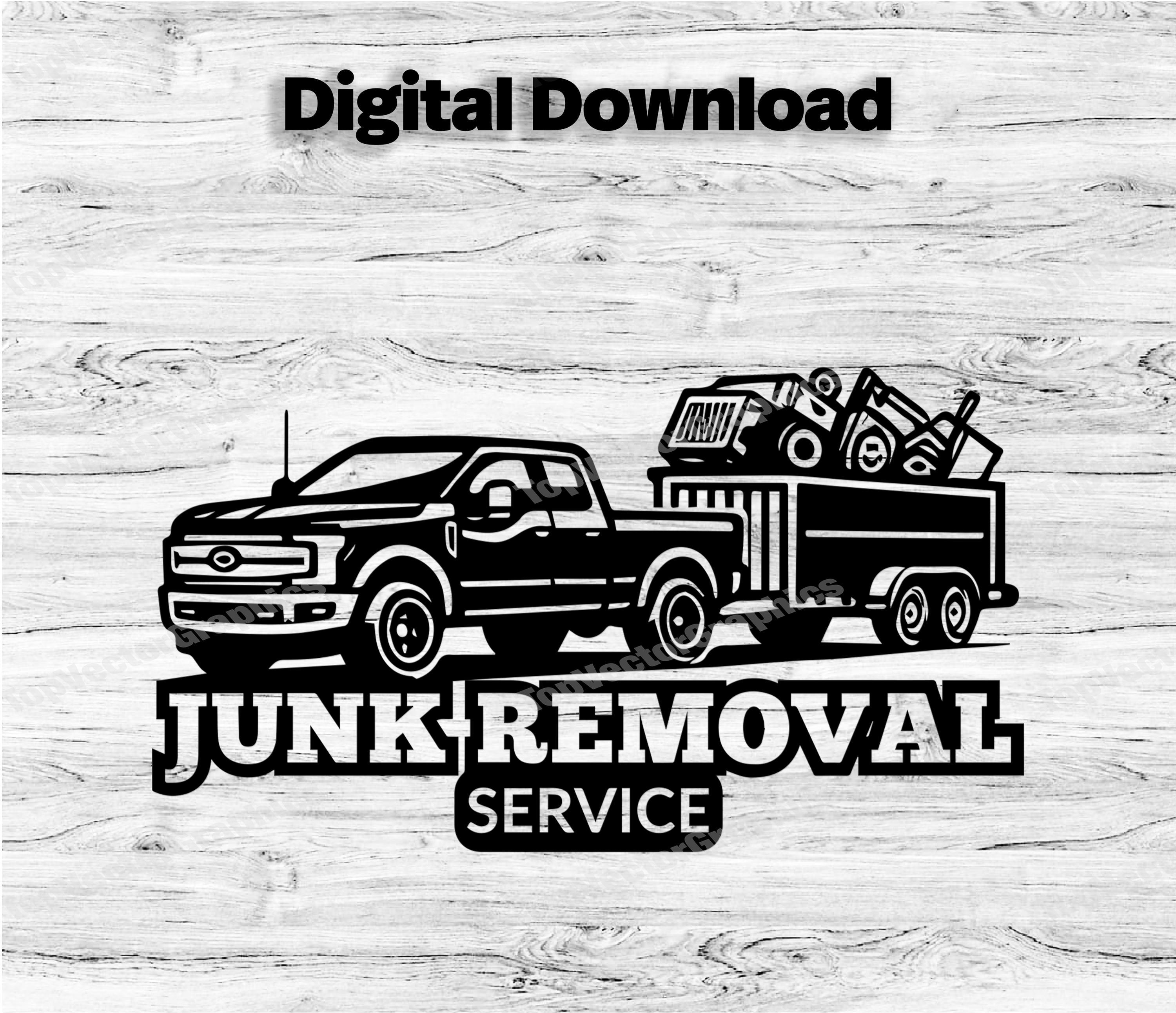 Junk Removal Business Logo Customize Template, SVG, PDF, PNG, Junk Svg, Company Logo, Business ...