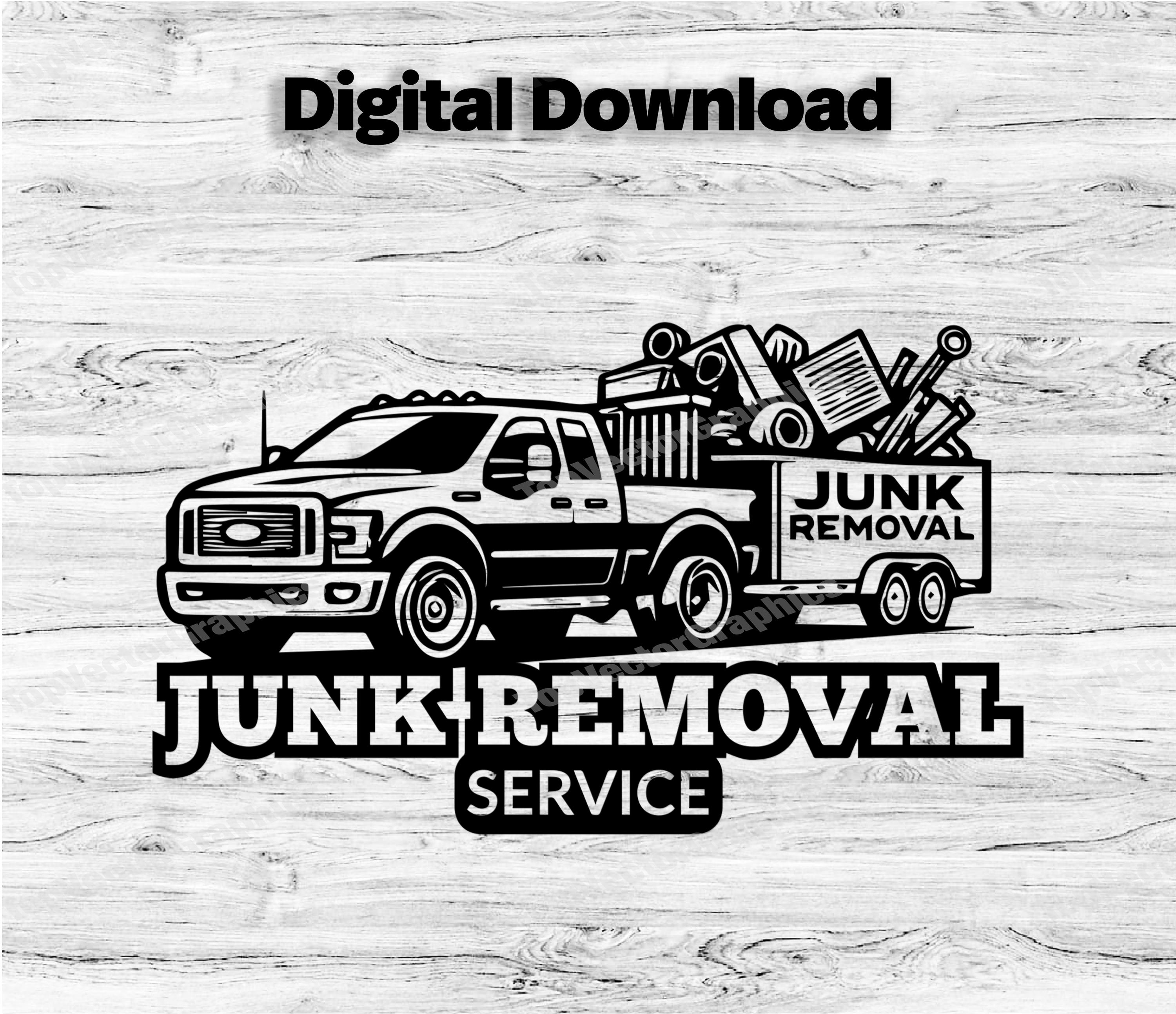 Junk Removal Business Logo Customize Template, SVG, PDF, PNG, Junk Svg ...