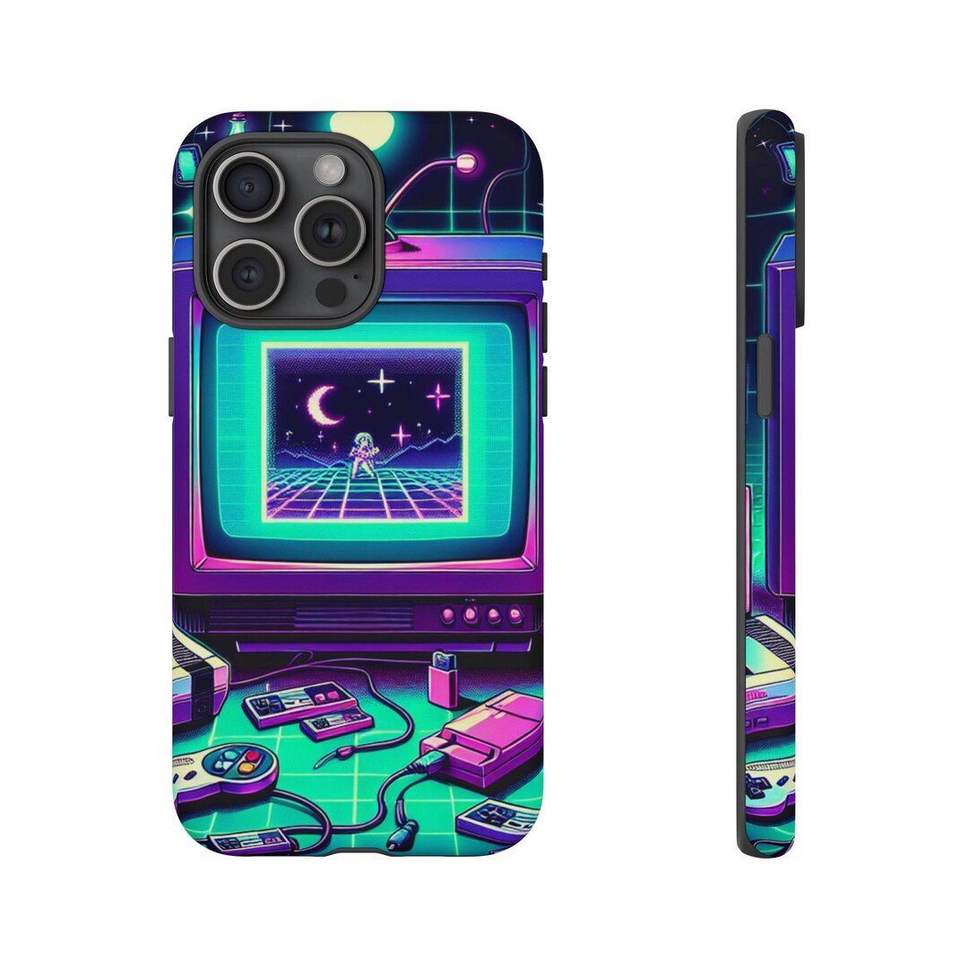 Retro Gaming Tough Cases, Nostalgic Gaming Setup Design, Pixel Art ...