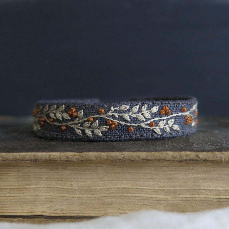 Embroidered Cuff - Etsy