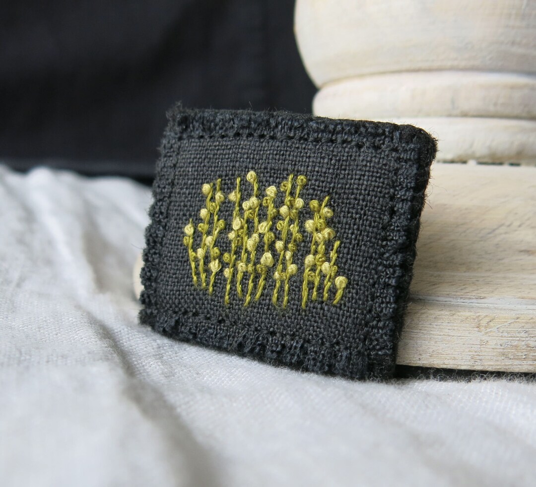 Spring Sprouts Hand Embroidered Brooch Pin, Embroidery Brooch, Stitched ...