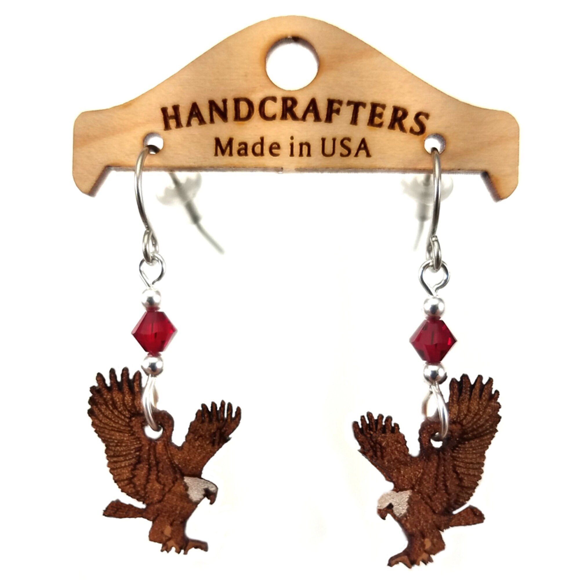 Eagle Flying EARRINGS Our Eagle Jewelry is Hand Painted Laser Cut Wood ...