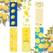 Lemons Printable Bookmarks, PDF File.set of 6 Cute Bookmarks.printable ...