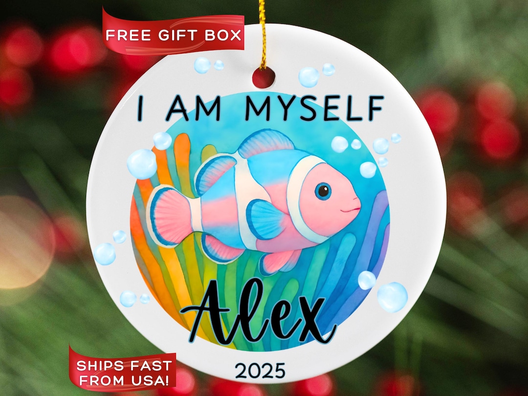 Transgender Christmas Ornament Personalized-transgender Pride Ornament ...