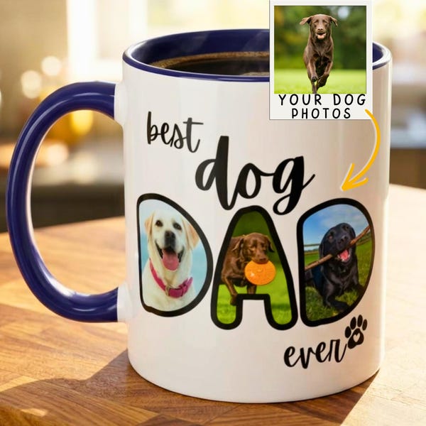 Coffee Cups Dog Dad - Etsy