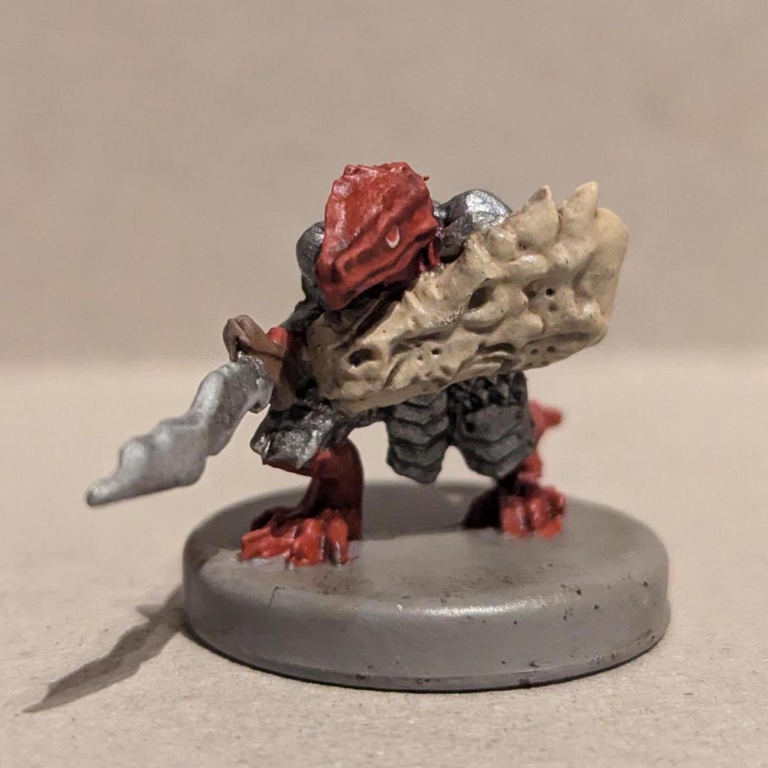 Kobold With Dragon Bone Shield and Sword, Hand Painted Miniature ...