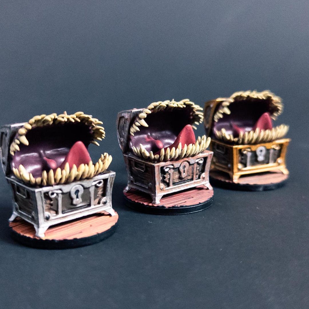 Evil Chest Mimic Hand Painted Miniature Monster for Dungeons & Dragons ...