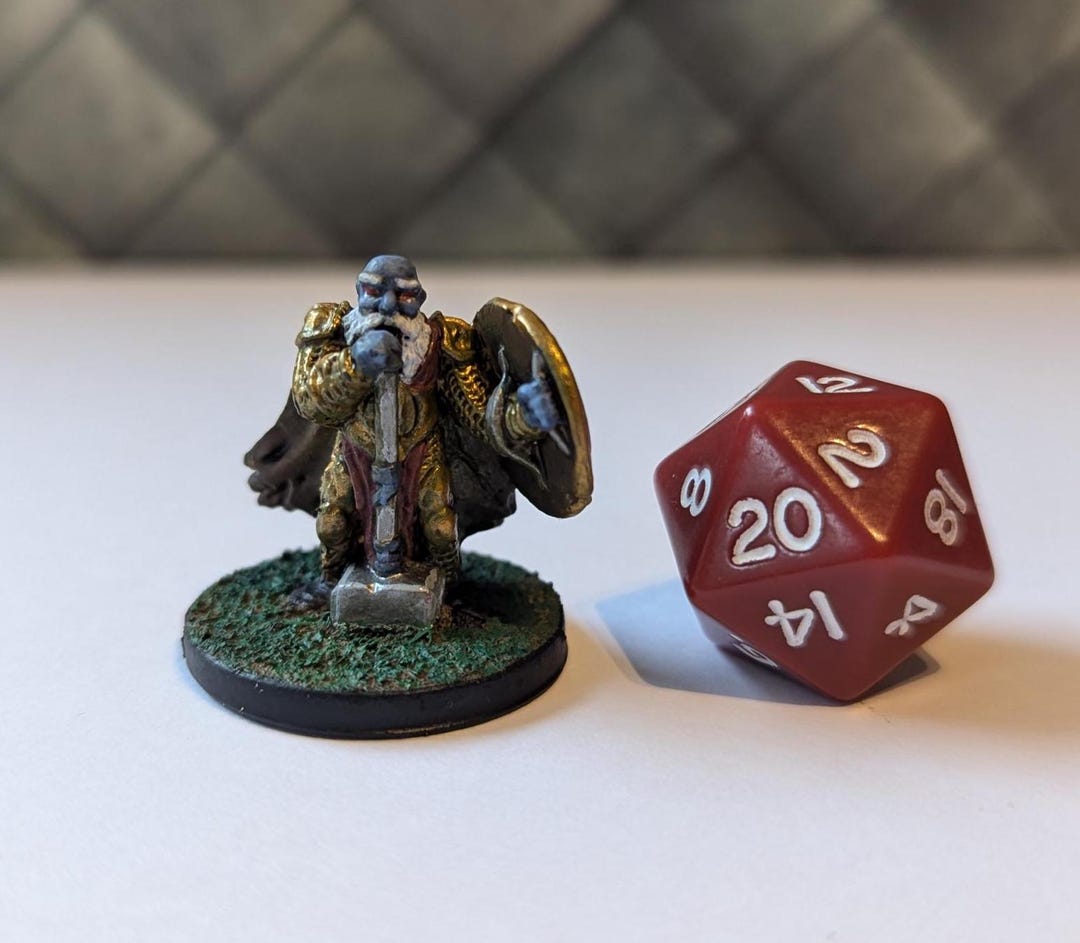 Dwarf Duergar Fighter Warhammer and Bronze Shield Hand Painted ...