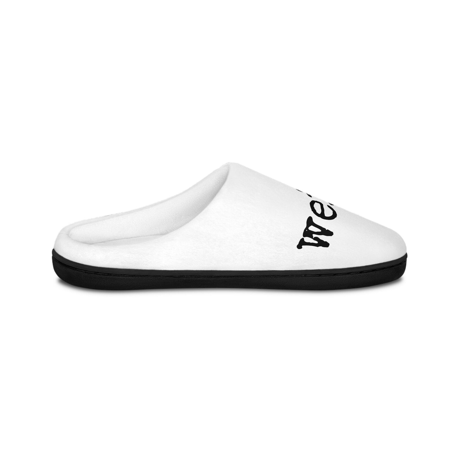 Slippers, Stay Weird Typewriter Font Minimalistic Style, Women's Indoor ...