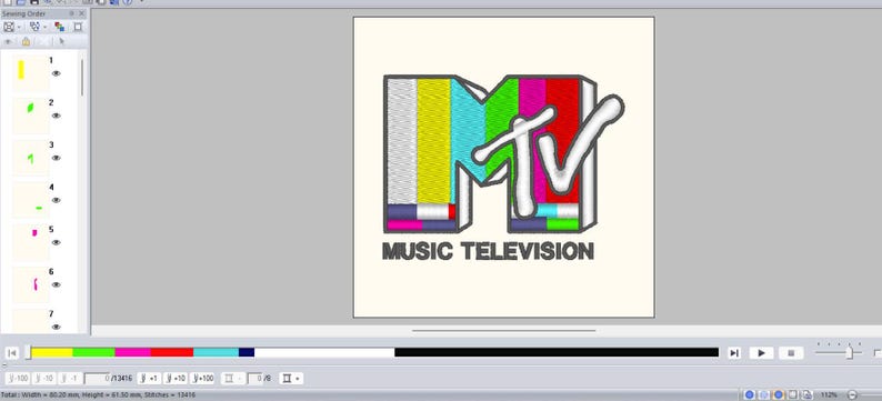 MTV Logo Embroidery Machine File - Etsy