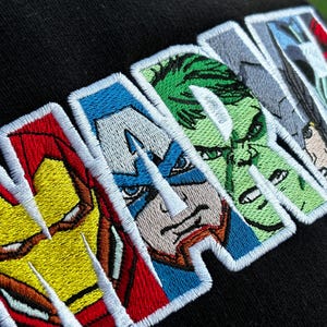 Superhero 'marvel' Embroidery Machine File - Etsy