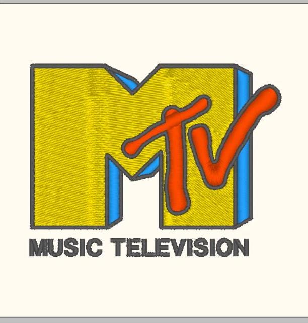 MTV Logo Embroidery Machine File - Etsy