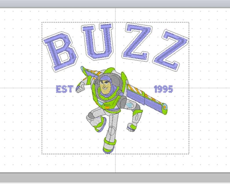 Toy Story 'buzz' Embroidery Machine File - Etsy