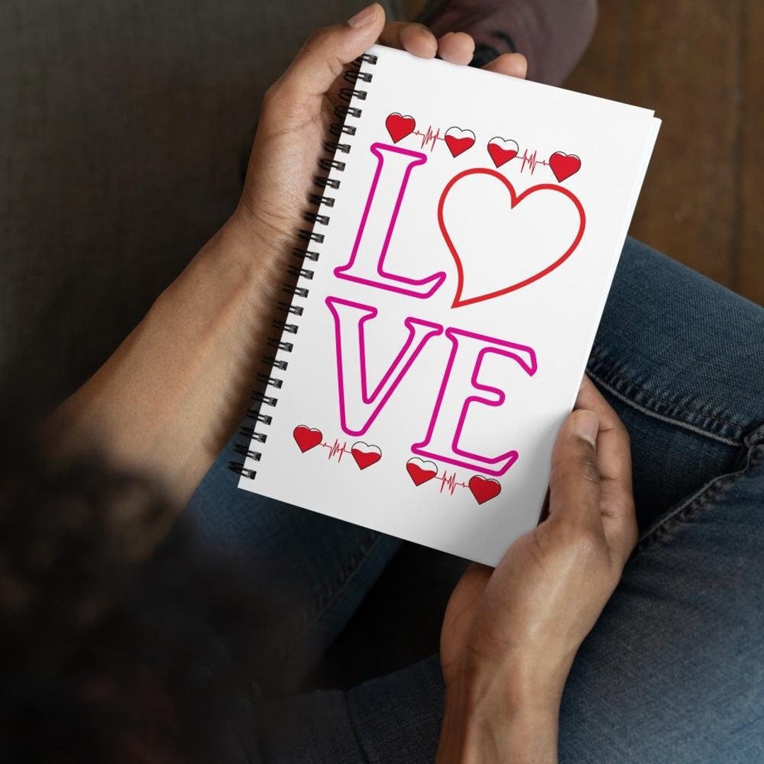 Love Spiral Notebook – Cute Notes Book, Dotted Journal, Romantic Gift ...