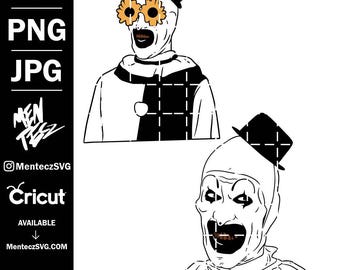 Terrifier Horror Art the Clown Scary Movie SVG for Cricut, Silhouette ...