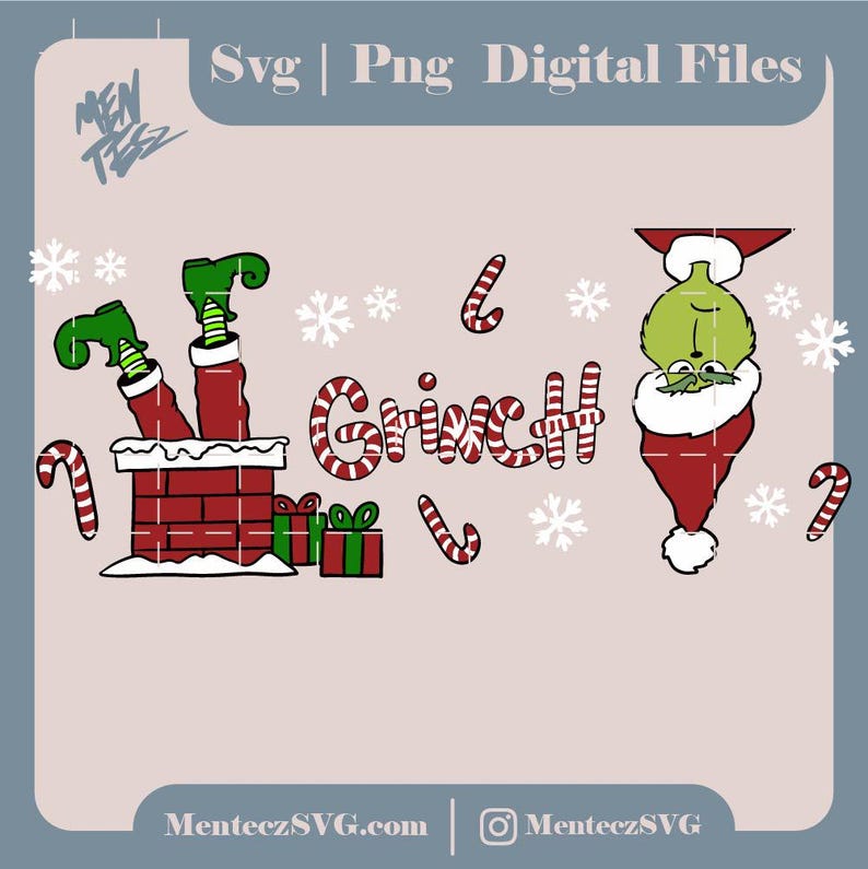 Grinch Christmas Wrap SVG, Libbey Svg, Grinch Face Cut File, Grinch ...