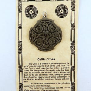 Vintage Celtic Knot, Celtic Cross Pewter Pendant - Etsy