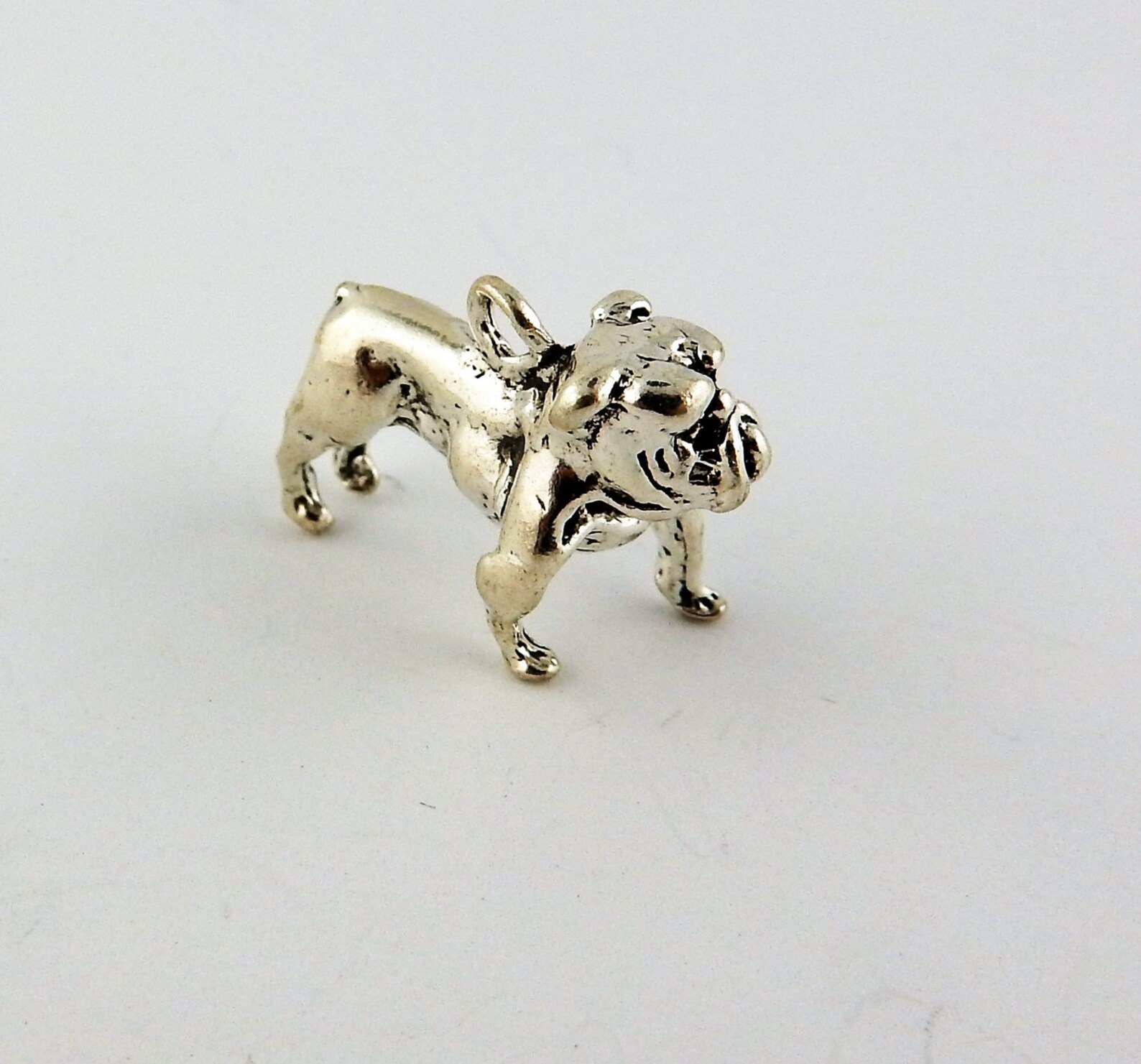 Sterling Silver Bulldog Charm UGA Bulldog Georgia Bulldog - Etsy