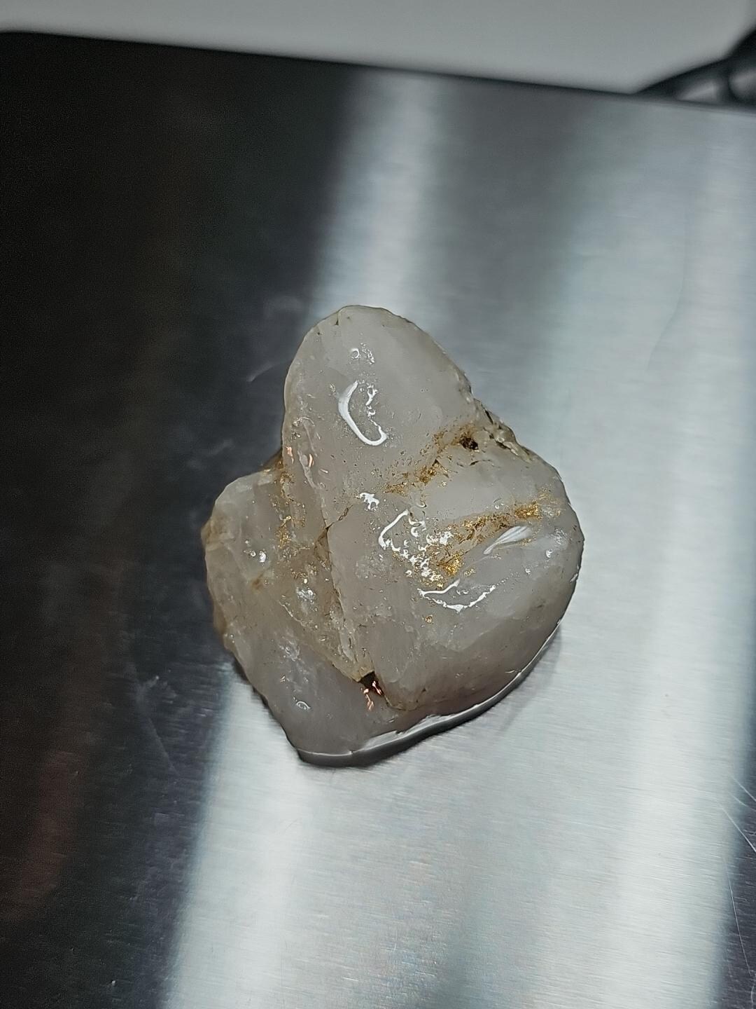 Raw White Quartz Gold Indigenous Healing Stone 1.5 Oz - Etsy