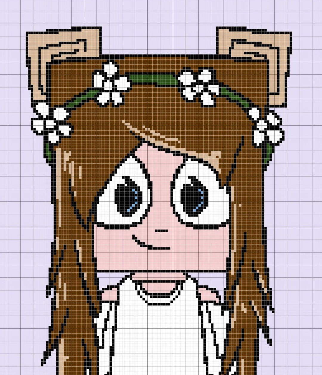 Girl-big Eyes. Minecraft Character. C2C Crochet Pattern for Baby ...