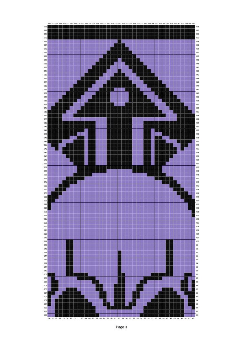 Crochet Pattern C2C GOTHIC. Can Be Crocheted With Sc/dc/hdc/ Instant ...