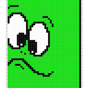 Crochet Pattern C2C. Blanket Cute Faces. Line by Line Description ...