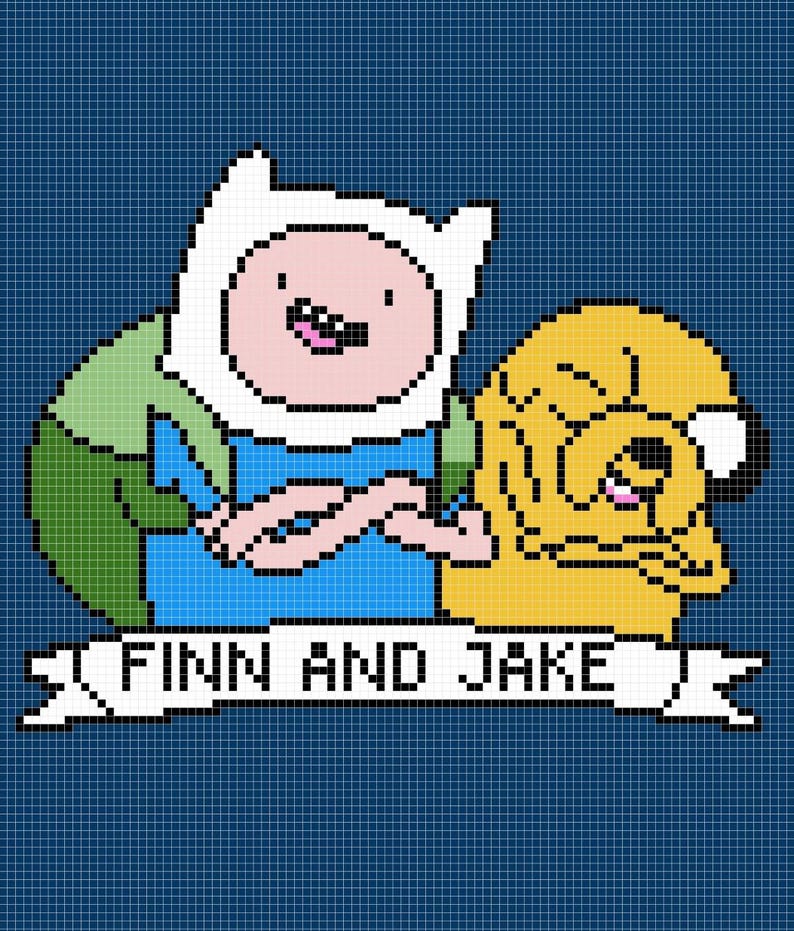 Finn and Jake.crochet Pattern C2C. Finn and Jake/adventure Time Baby ...