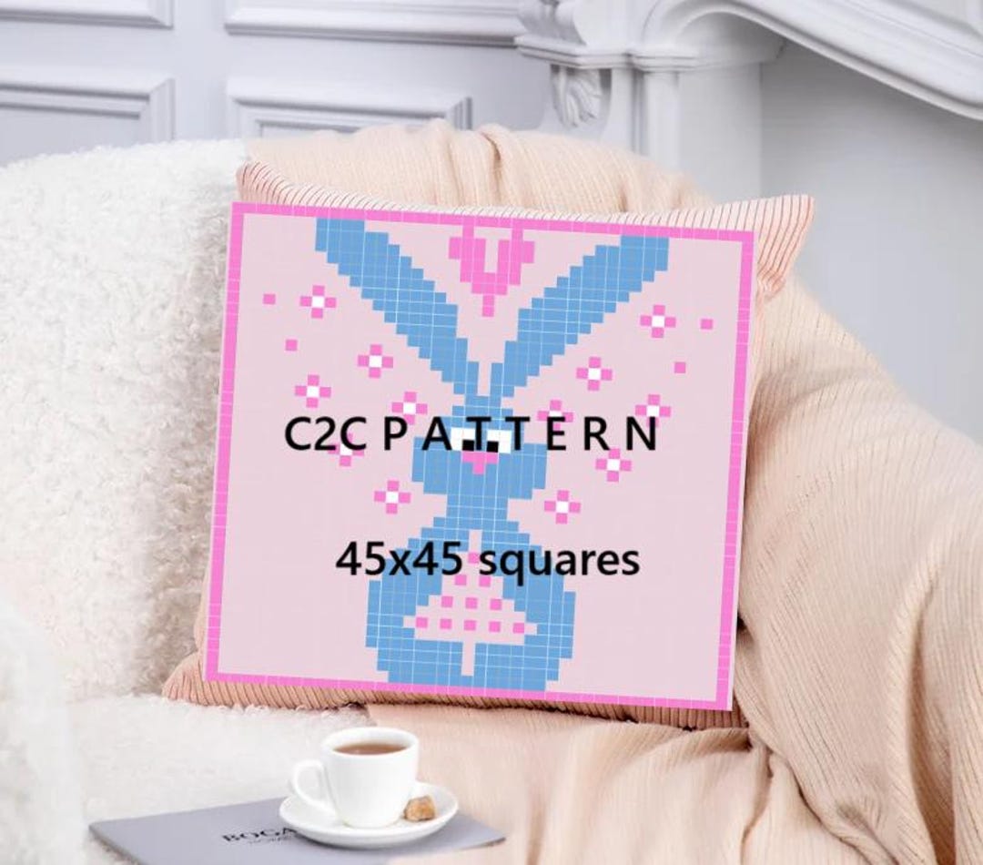 Bunny.crochet Pattern C2c.instant Download PDF, Line by Line ...