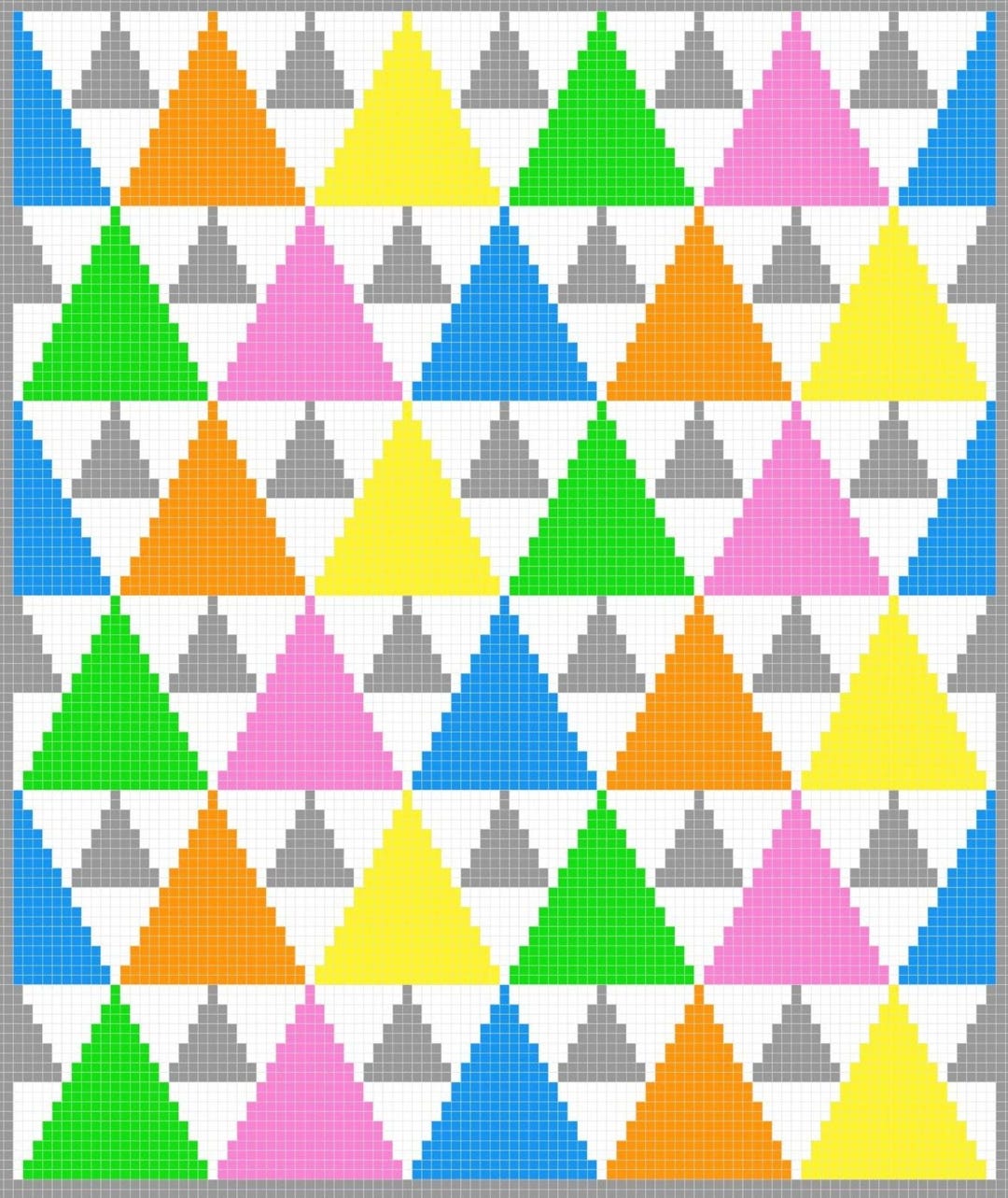 Crochet Pattern C2C. Geometric Shapes. Colored Blanket. Written ...