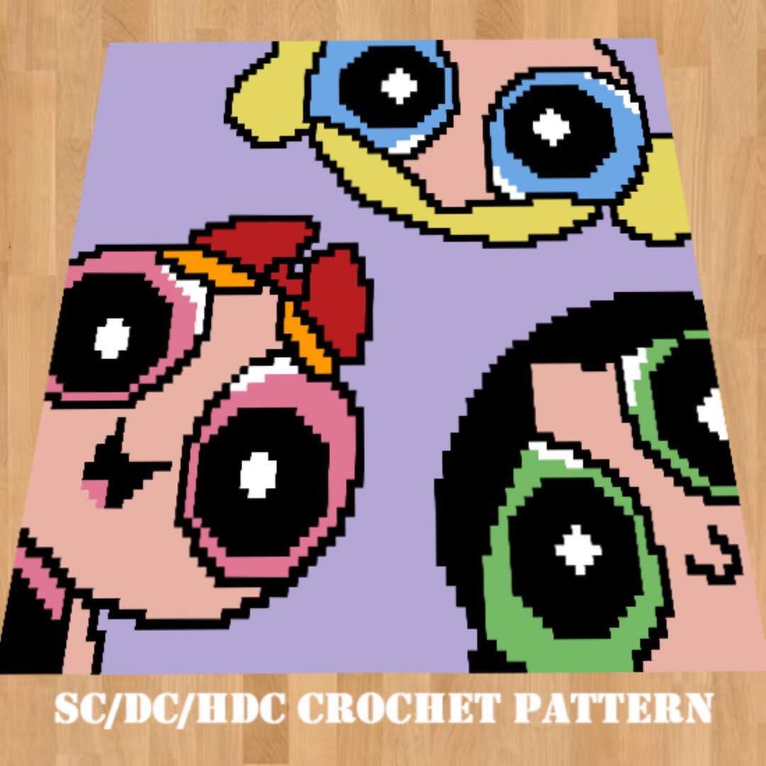 Cartoon Character. Crochet Pattern/chart C2C. Instant PDF File Download ...