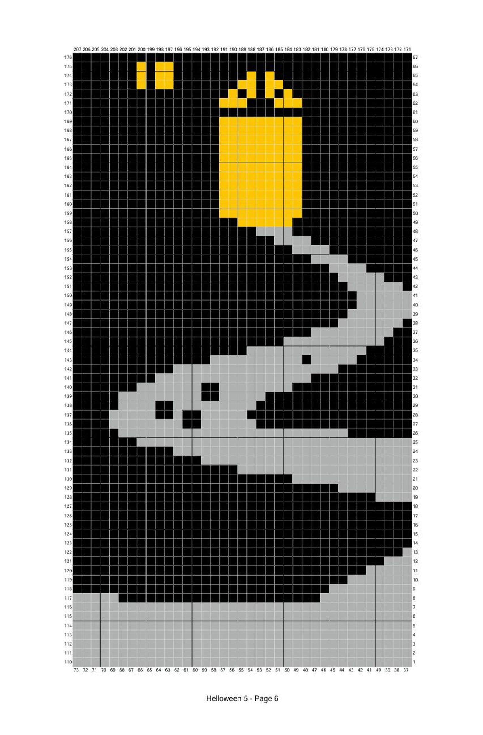 Graphgan. Crochet Pattern C2C. Halloween Castle. Instant Download of ...