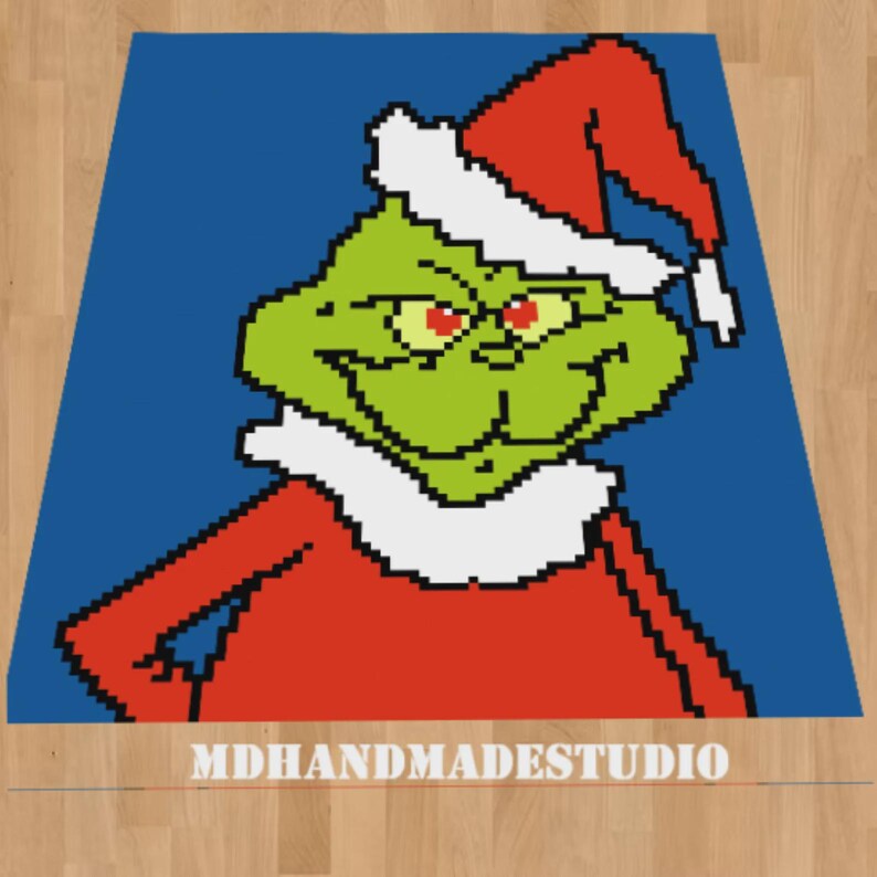 Grinch Blanket Pattern (C2C) - Chart/diagram. Written Description ...