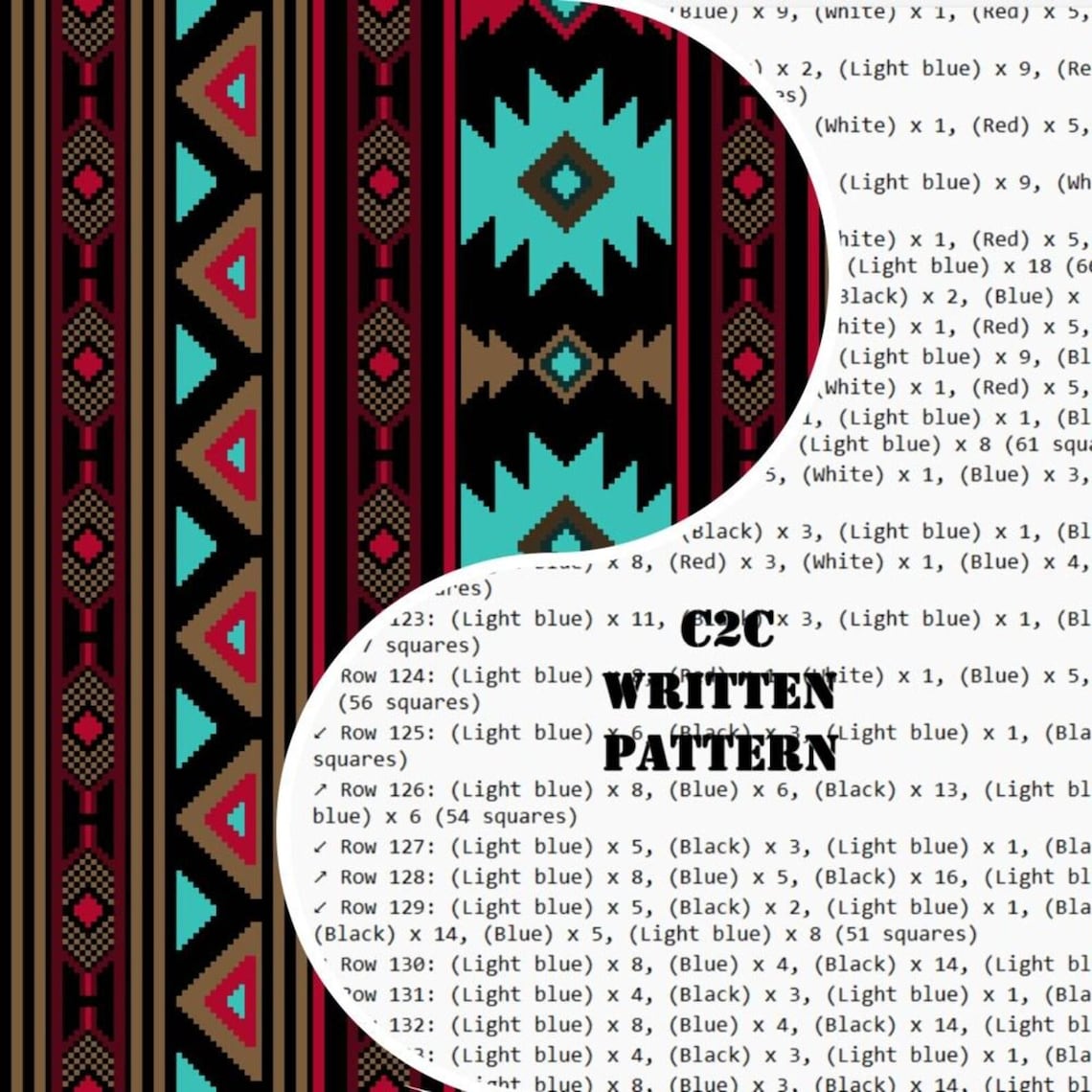 Native American Pattern for Crocheting C2c and Tapestry Knitting ...