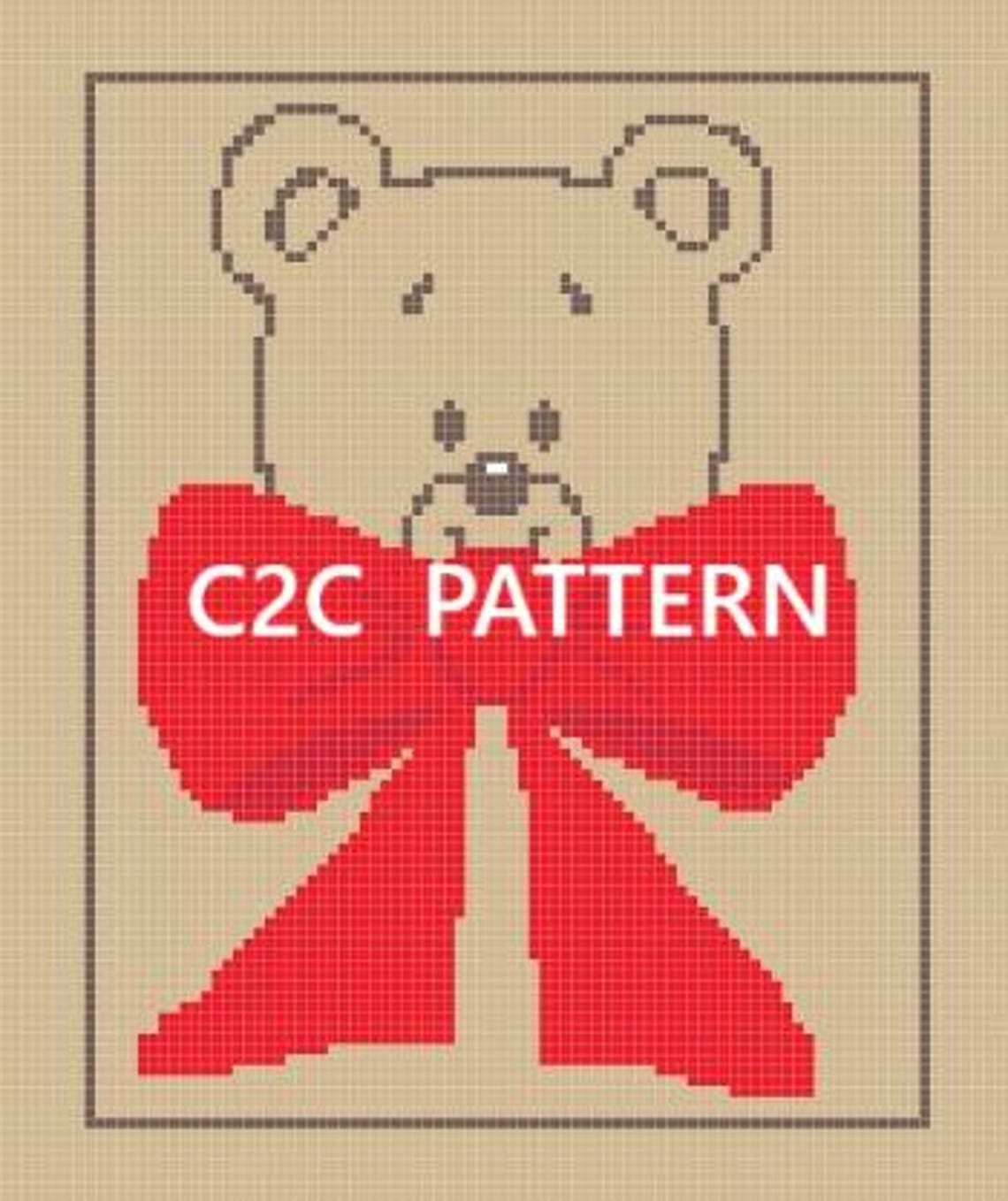Crochet Pattern C2c.blanket Teddy Bear. Instant Download of PDF File ...