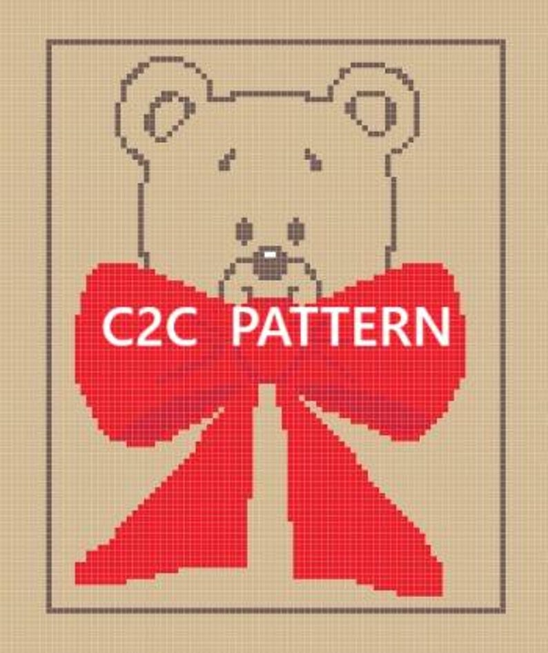 Crochet Pattern C2c.blanket Teddy Bear. Instant Download of PDF File ...