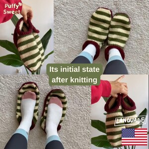 Sailor Slippers Knitting Pattern (PDF, US Terms) - Etsy