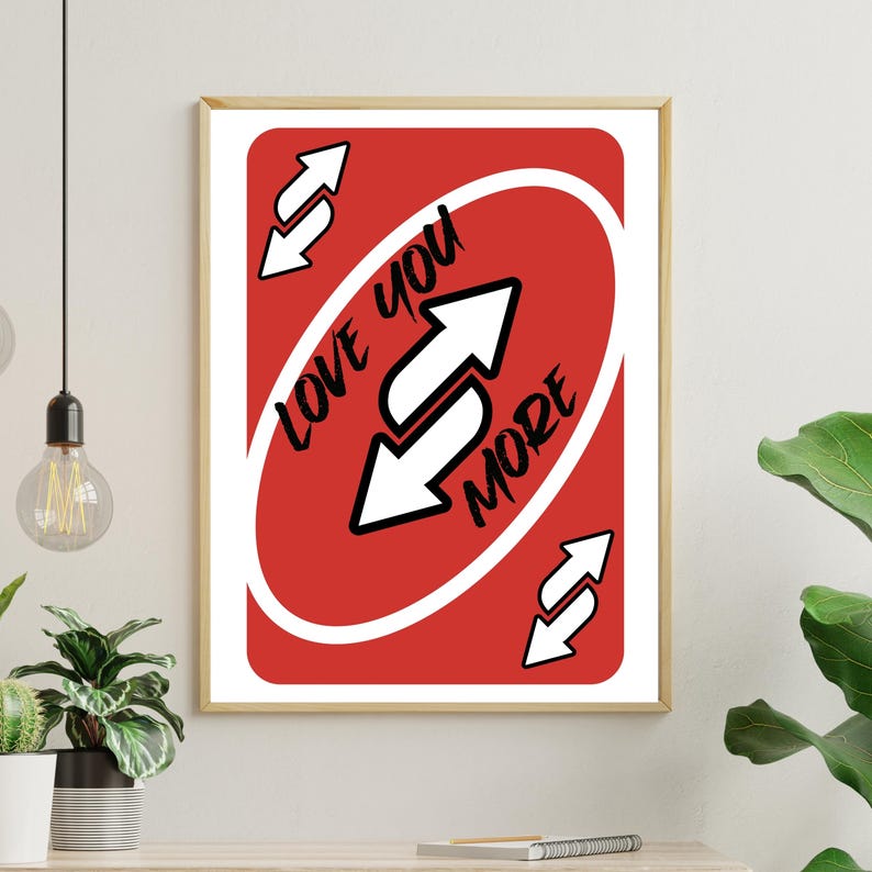 Love You More Print, Red Retro Wall Art Printable, Playing Card Wall Art, Girly Wall Art ...