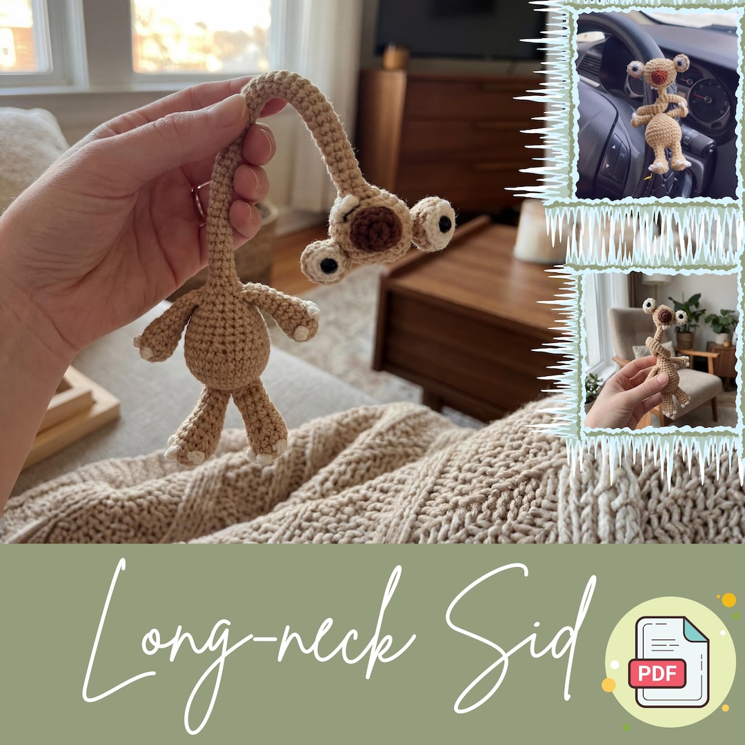 Ice Age Sloth Sid Crochet Pattern – Long-neck Amigurumi (PDF, US Terms ...