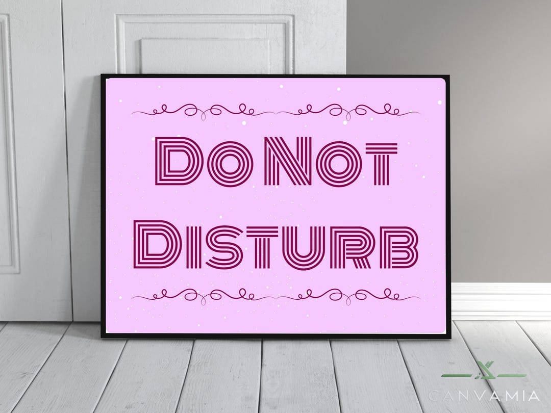 Do Not Disturb Printable Wall Art, Pink Aesthetic Room Decor, Digital ...