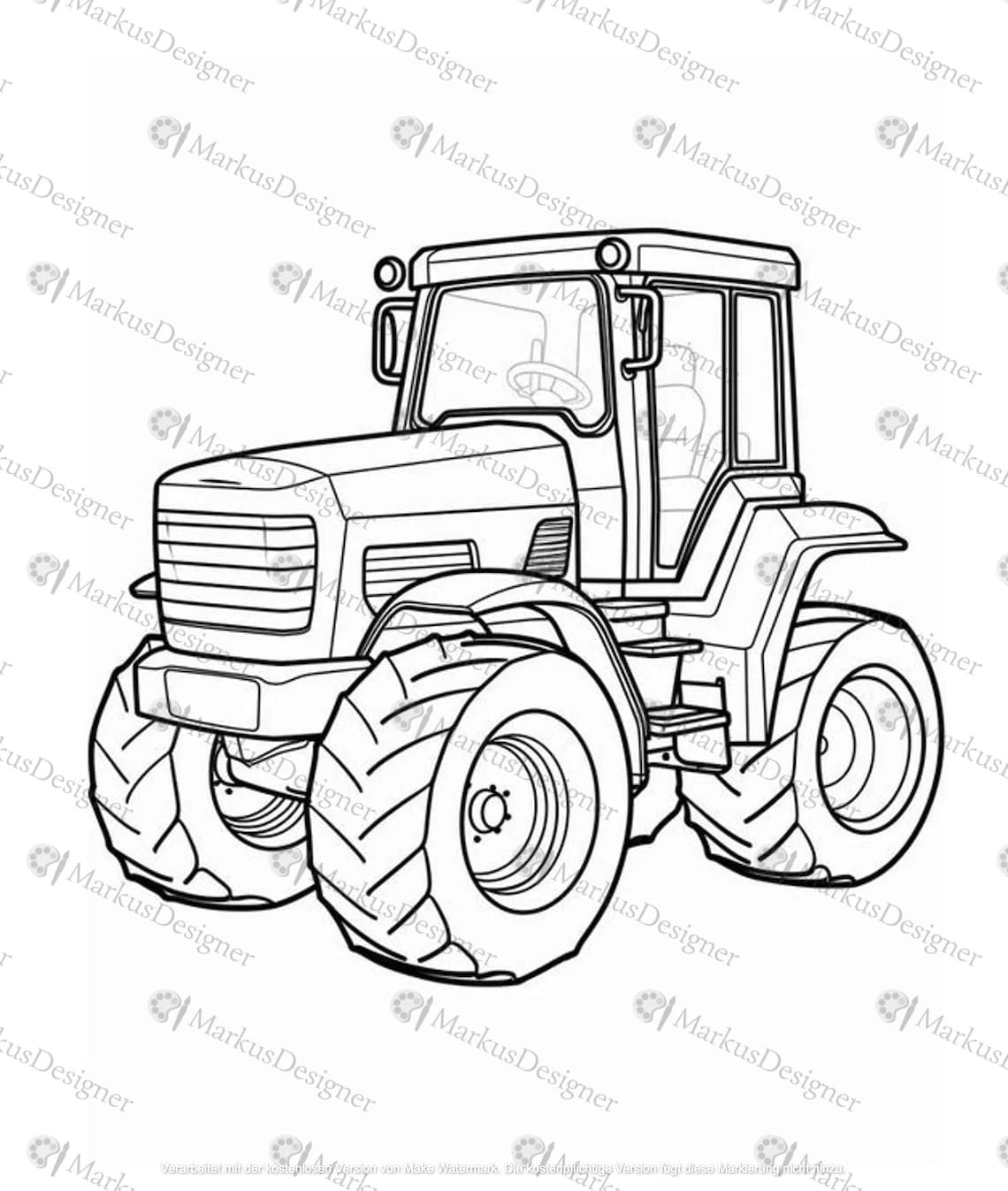50 Tractor Coloring Pages - 50 Tractor Coloring Pages for Adults and ...