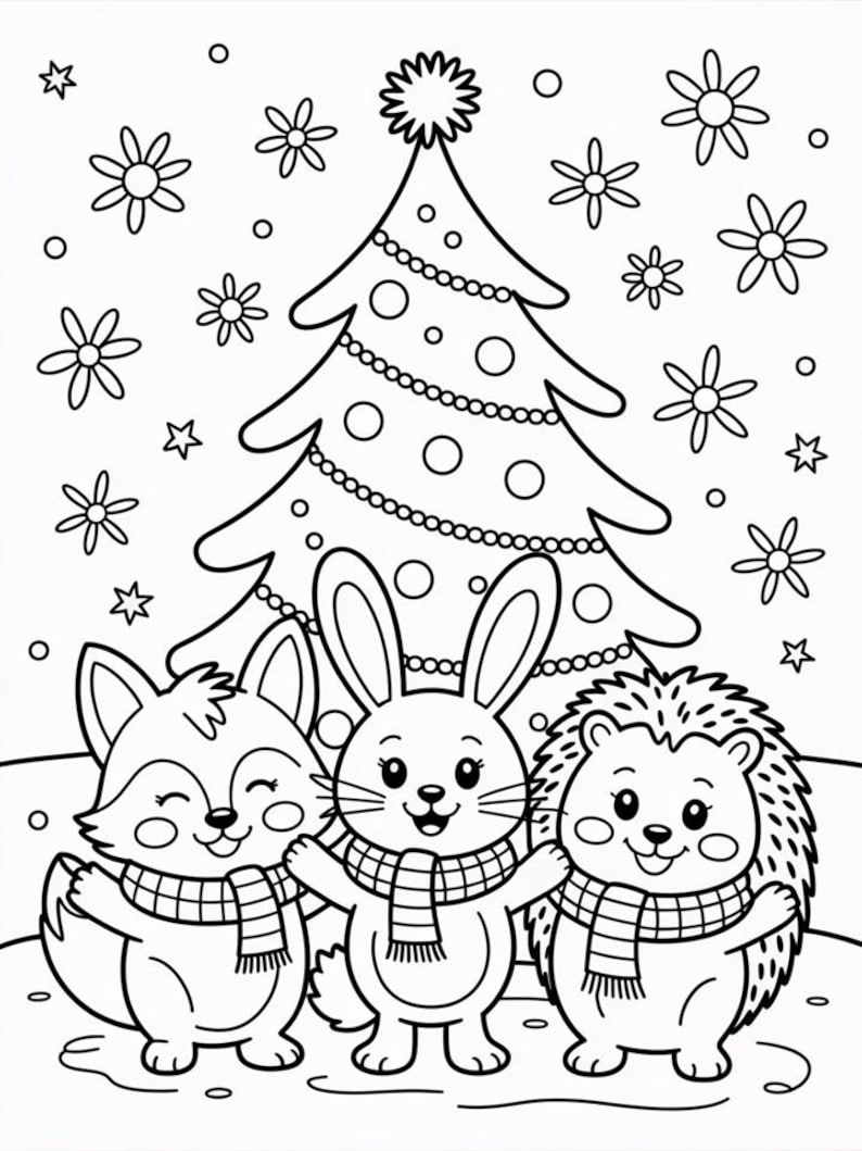 Meilleures ventes : 50 coloriages de Noël pour enfants, coloriages ...