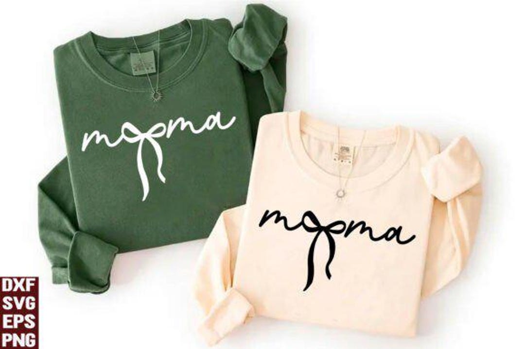 Mama Bow SVG | Bow Design | 1 Motif | SVG PNG DXF EPS | Digital ...