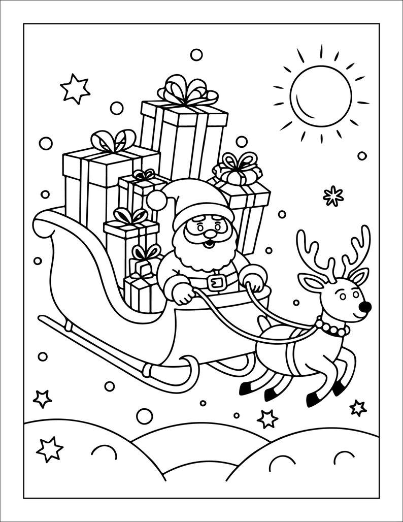 Bestseller 50 Christmas Coloring Pages Kids Coloring Book Printable ...