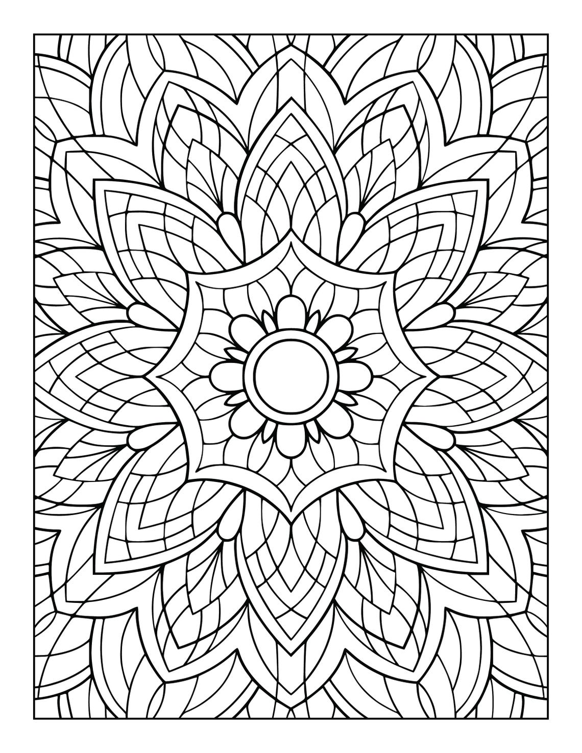 Bestseller 40 Mandala Coloring Pages for Adults, Printable Digital ...