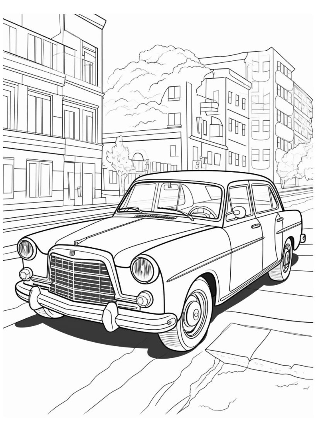 Classic Cars Coloring Pages for Adults - 67 Printable Coloring Pages ...