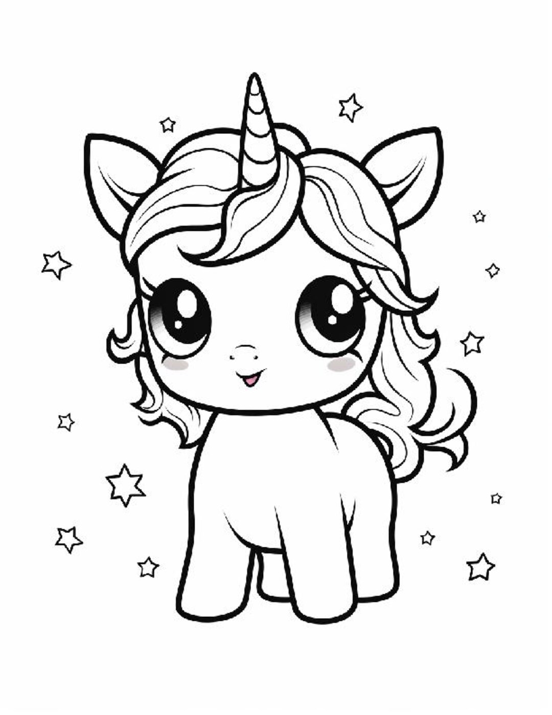 50 Easy Unicorn Coloring Pages to Print, Simple and Daring Coloring ...