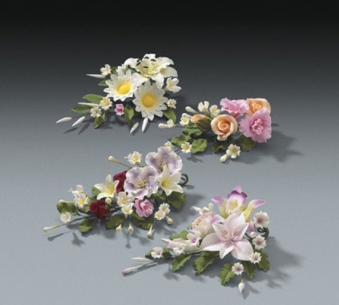 Last Ones/discontinued: 4 Exotic Gum Paste Flower Sprays for Weddings ...