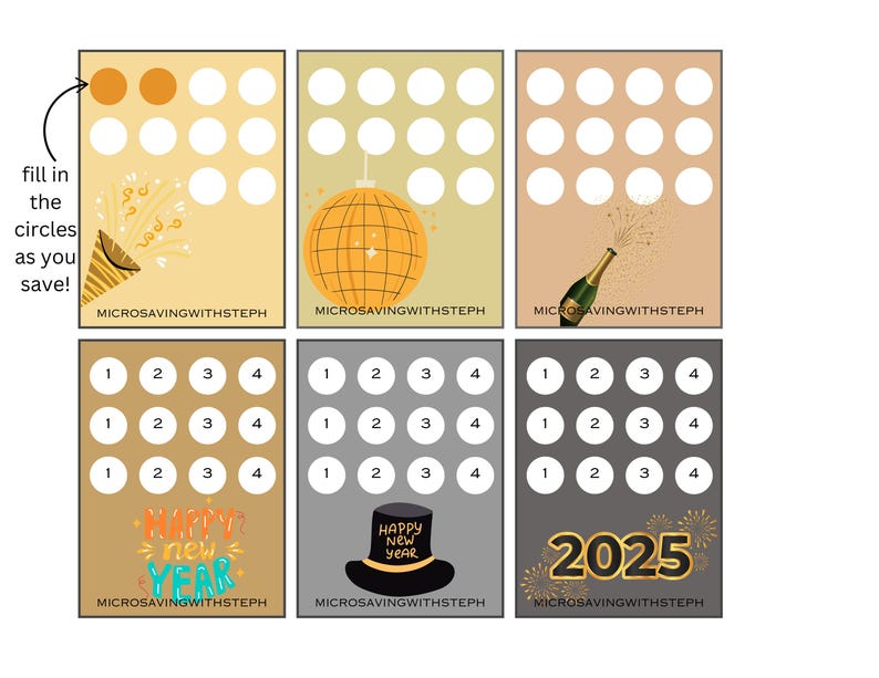 2025 New Years Saving Challenges - Etsy
