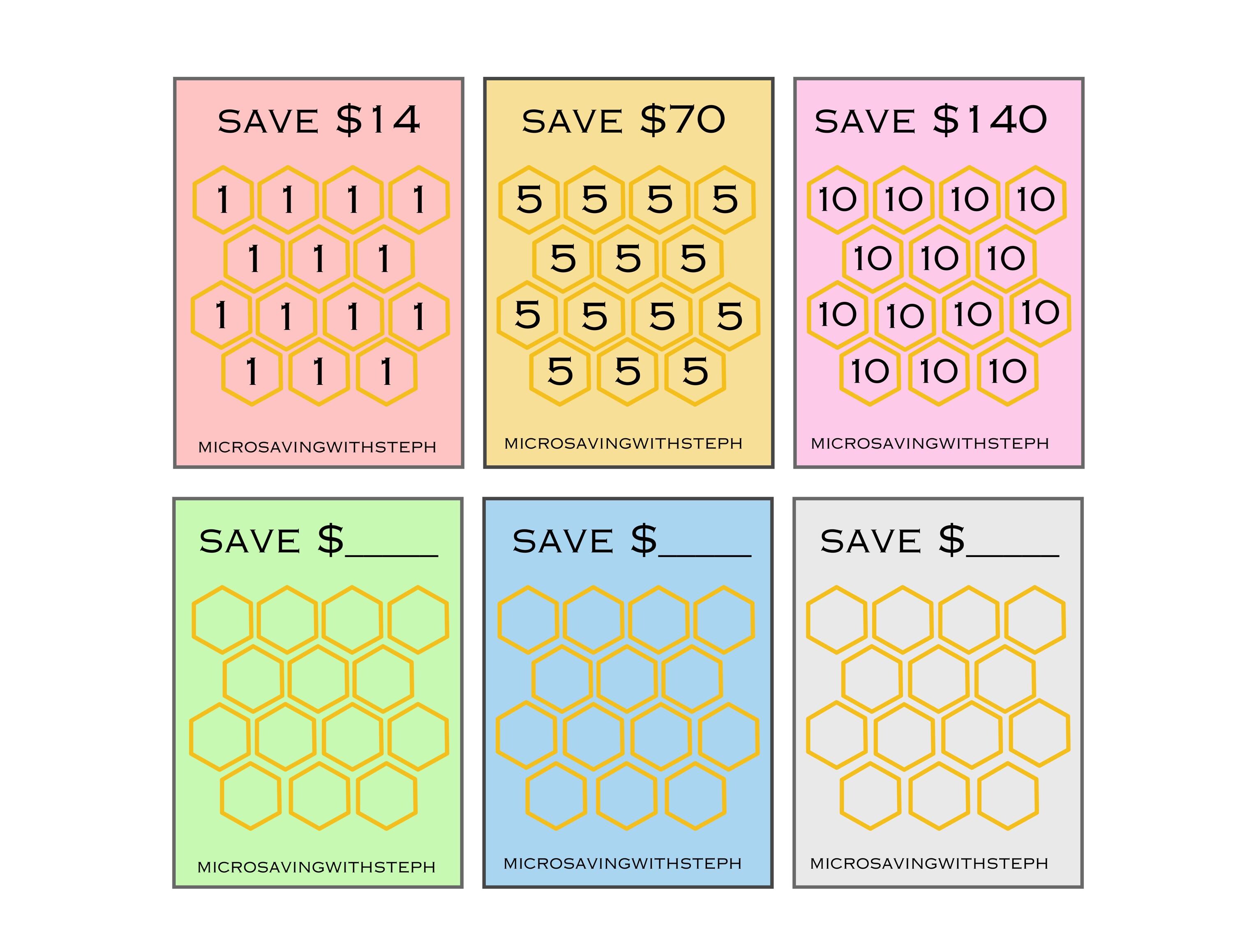 Tiny Savings Challenge Etsy